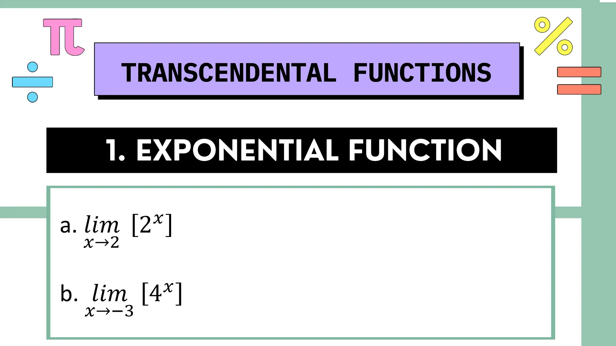 6 Limits Of Transcendental Functions Pptx Programming Languages Computing