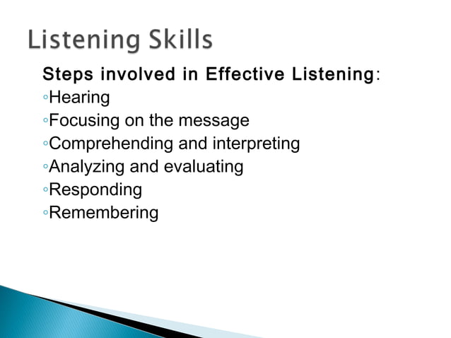 6. listening skills in communication | PPT