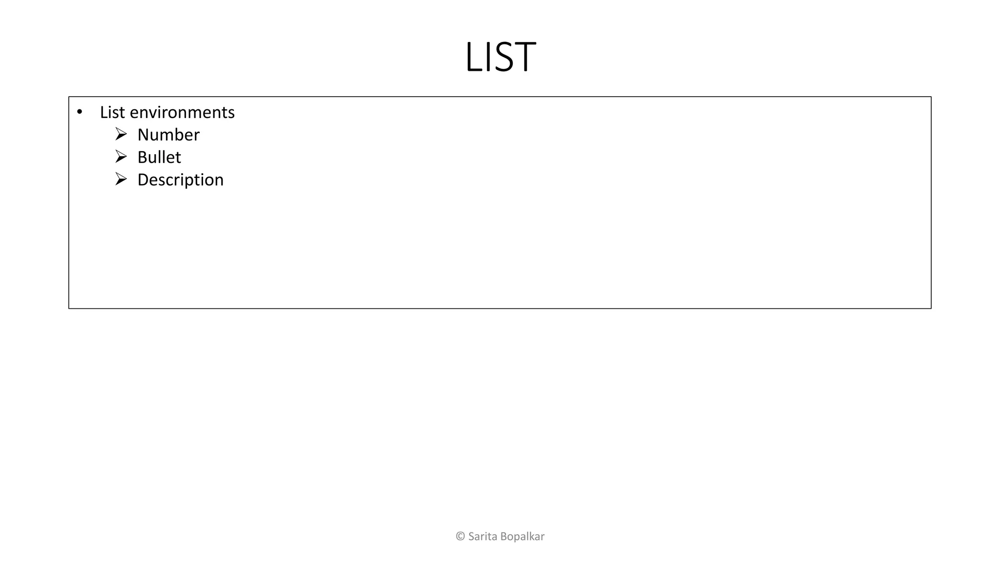 6 list in LaTex | PPTX