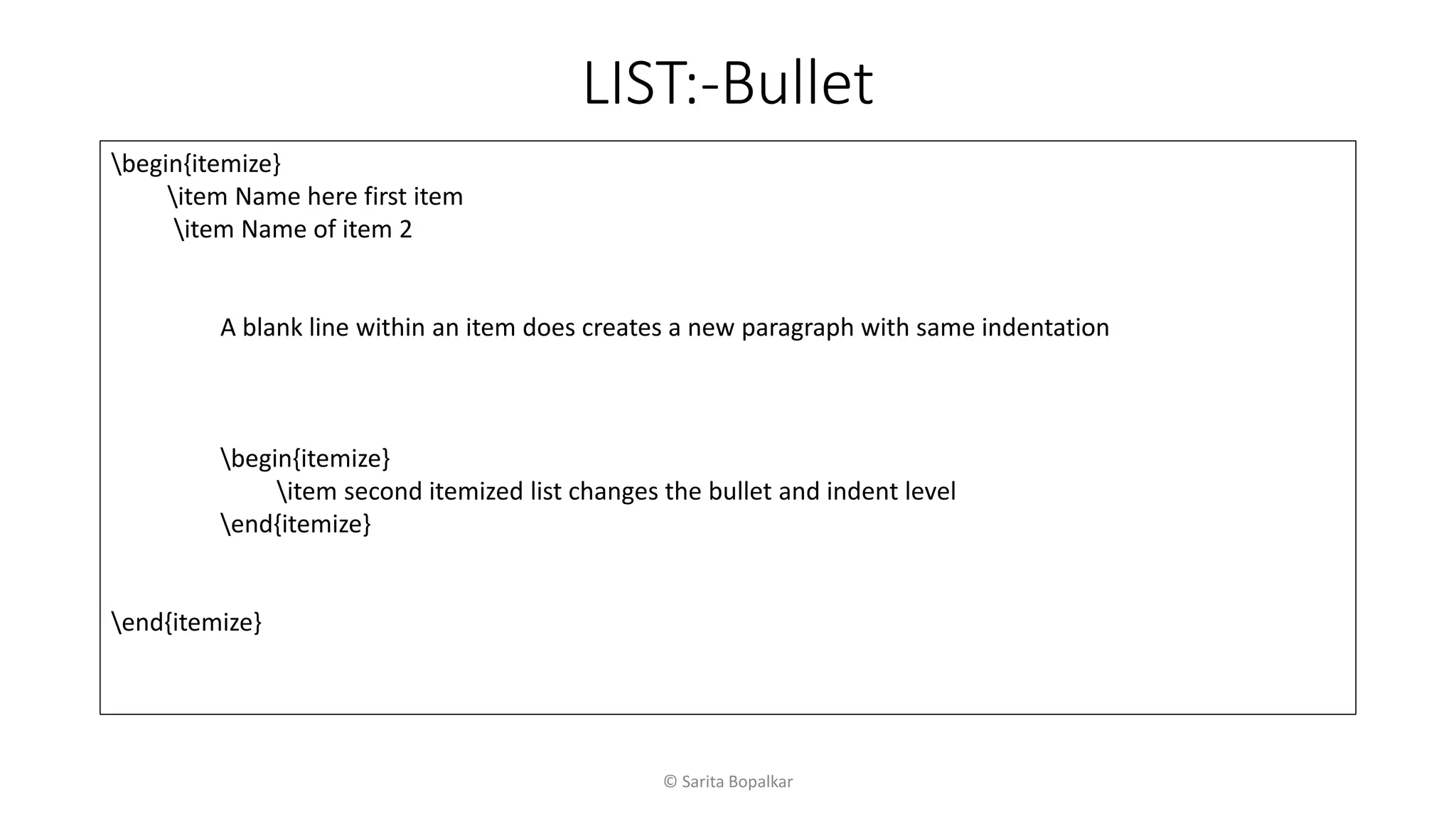 6 list in LaTex | PPTX