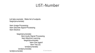6 list in LaTex | PPTX