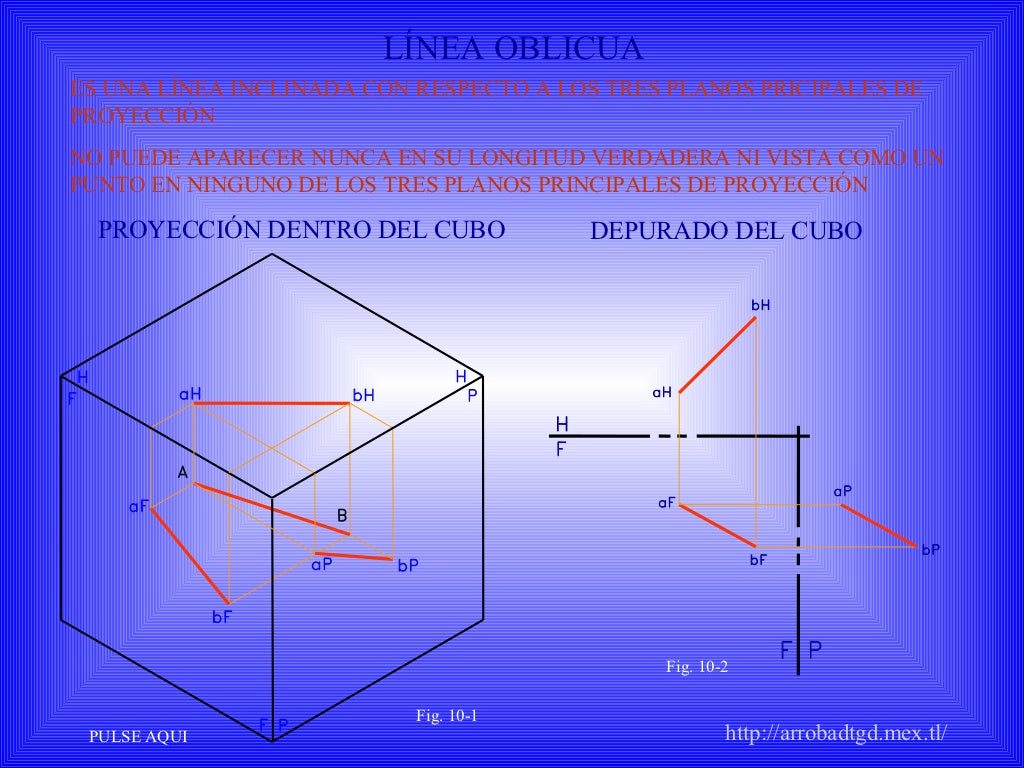 6. línea oblicua