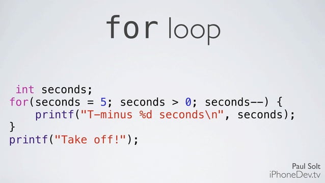 Loops and Objective-C and C Programming | PPT