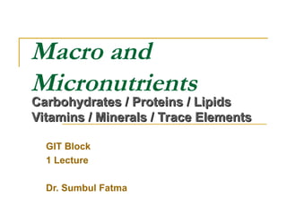 Nutrients macro and micro nutrients ..... | PPT
