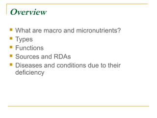 Nutrients macro and micro nutrients ..... | PPT