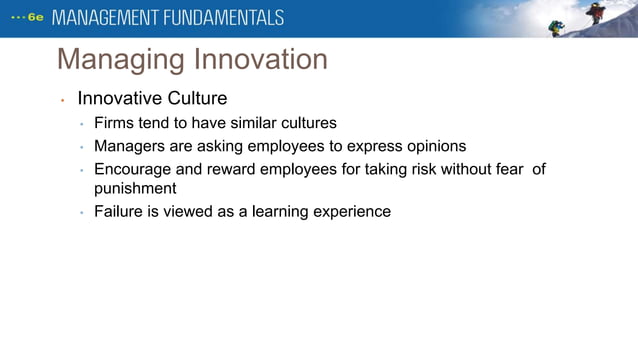 6 managing change innovation and entrepreneurship | PPTX | Business Administration | Business