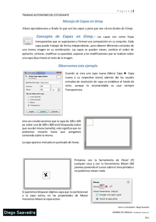 6. Manejo de Capas con Gimp 2.6 | PDF