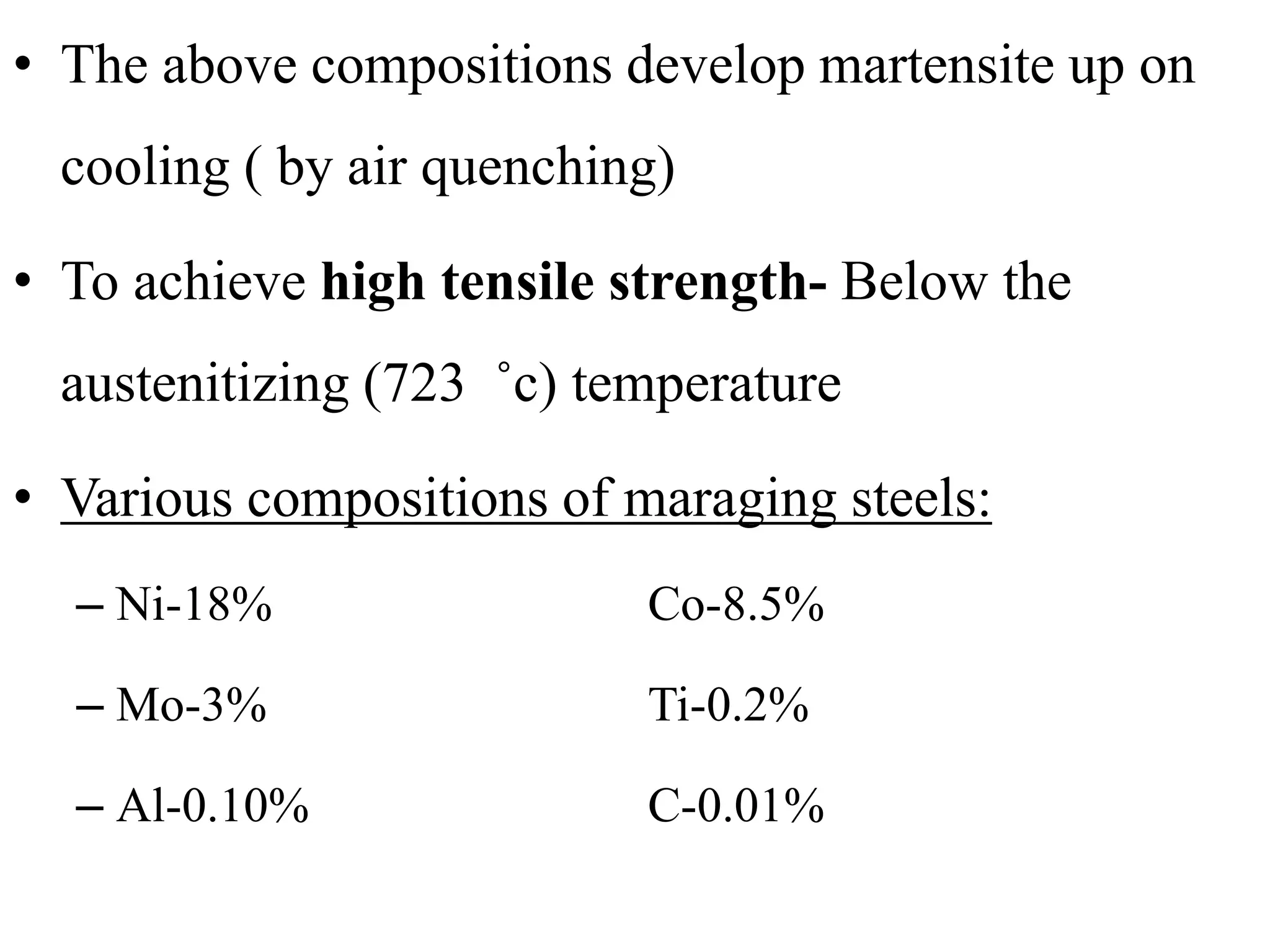 EM-UNIT II -maraging steel | PPTX