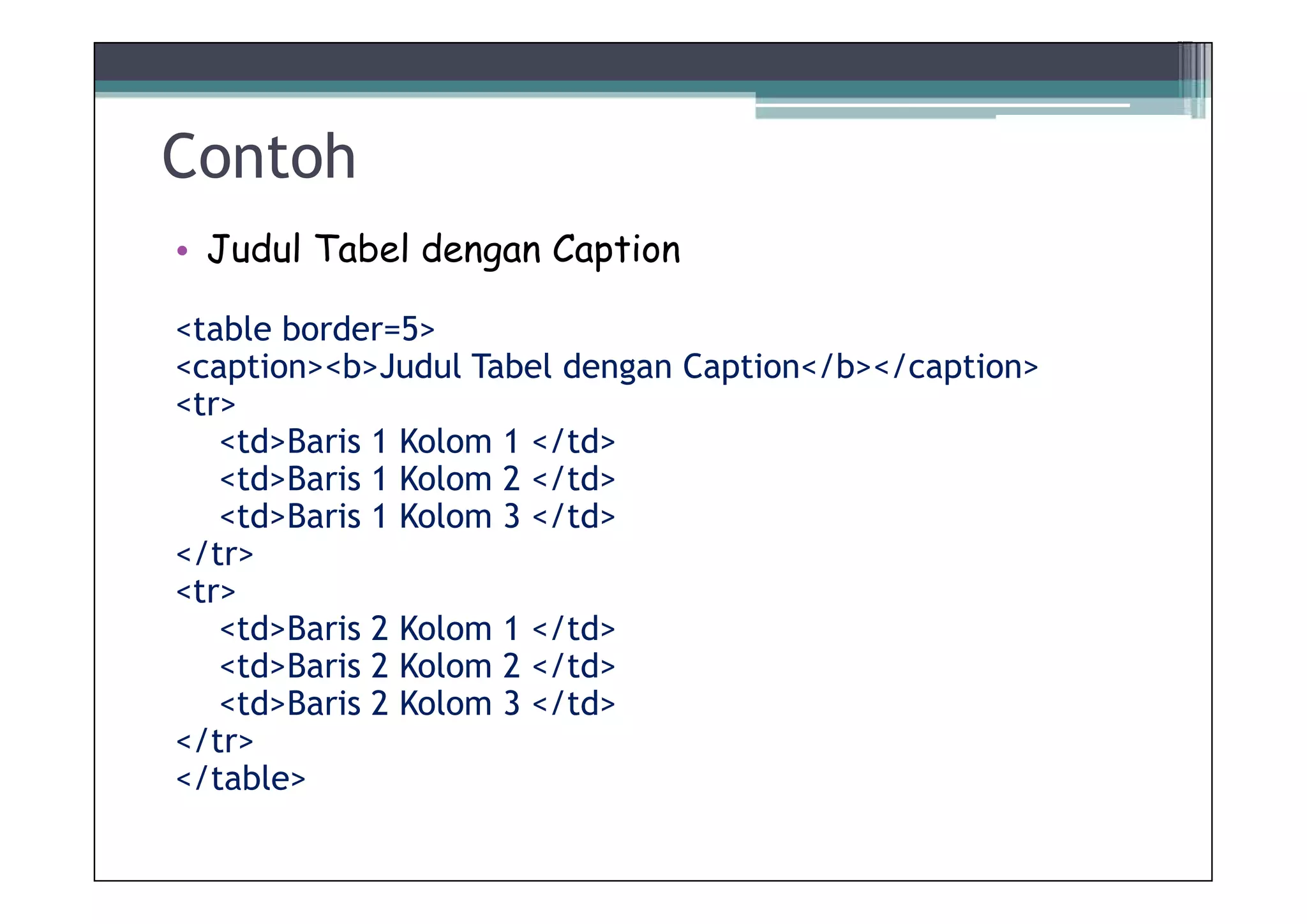 6.materi pemanfaatan tabel (ok) | PPT