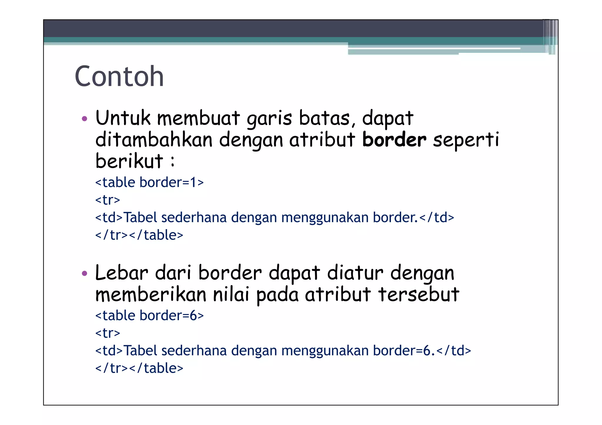 6.materi pemanfaatan tabel (ok) | PPT