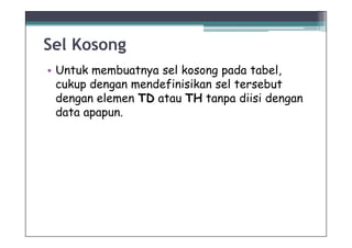 6.materi pemanfaatan tabel (ok) | PPT