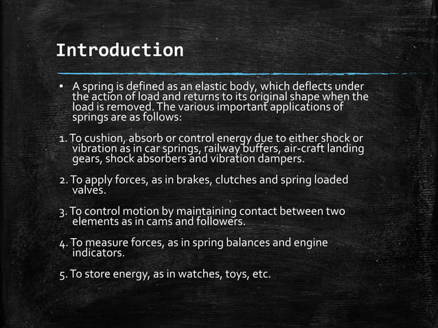 6 Mechanial springs Introduction | PPT