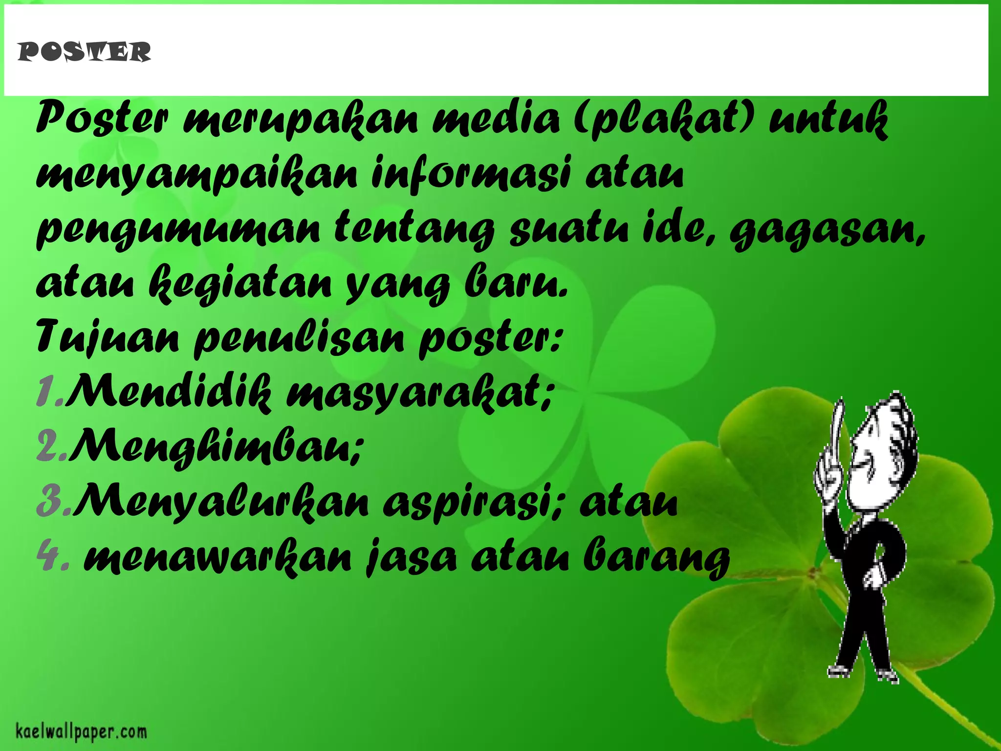 6. menulis slogan atau poster | PPT