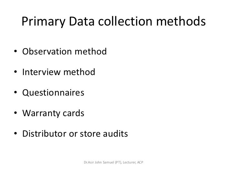 6.method of data collection