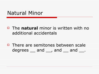 6 Minor Scales | PPT