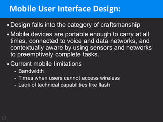 6 mobile user interface design bb | PPTX