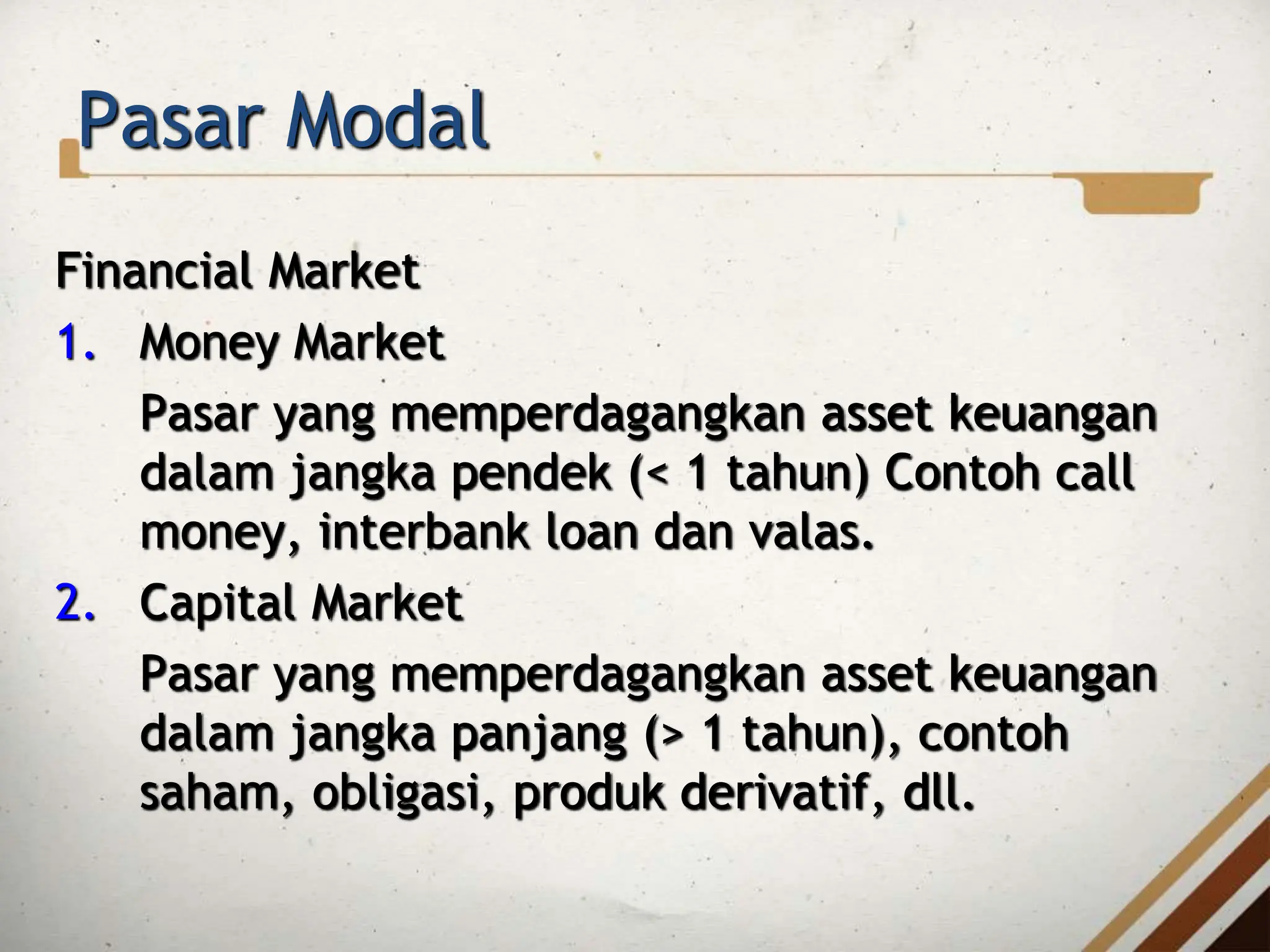 Model Keseimbangan/ Investasi, Pasar Modal dan Portofolio | PPT