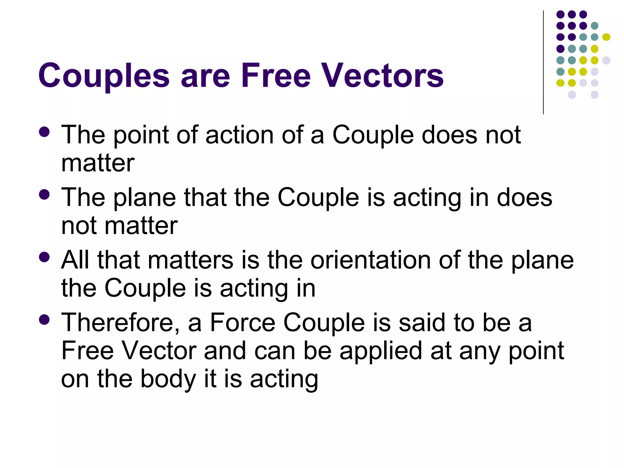 moments couples and force couple systems by ahmad khan | PPT