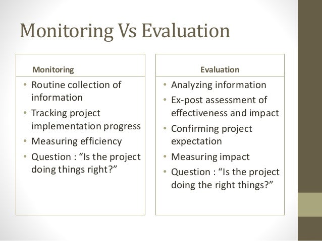 6 monitoring and evaluation