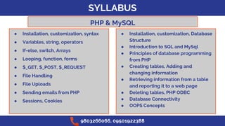 6 Months / Weeks Industrial Training - PHP Training Institute | PPT