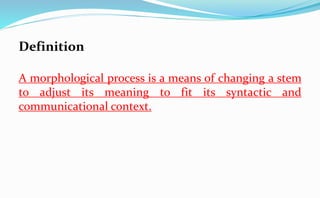 Morphological typology/ Morphological Operations | PPTX