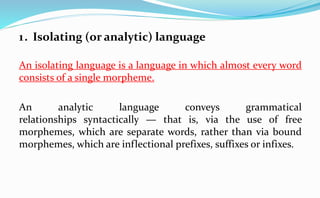 Morphological typology/ Morphological Operations | PPTX