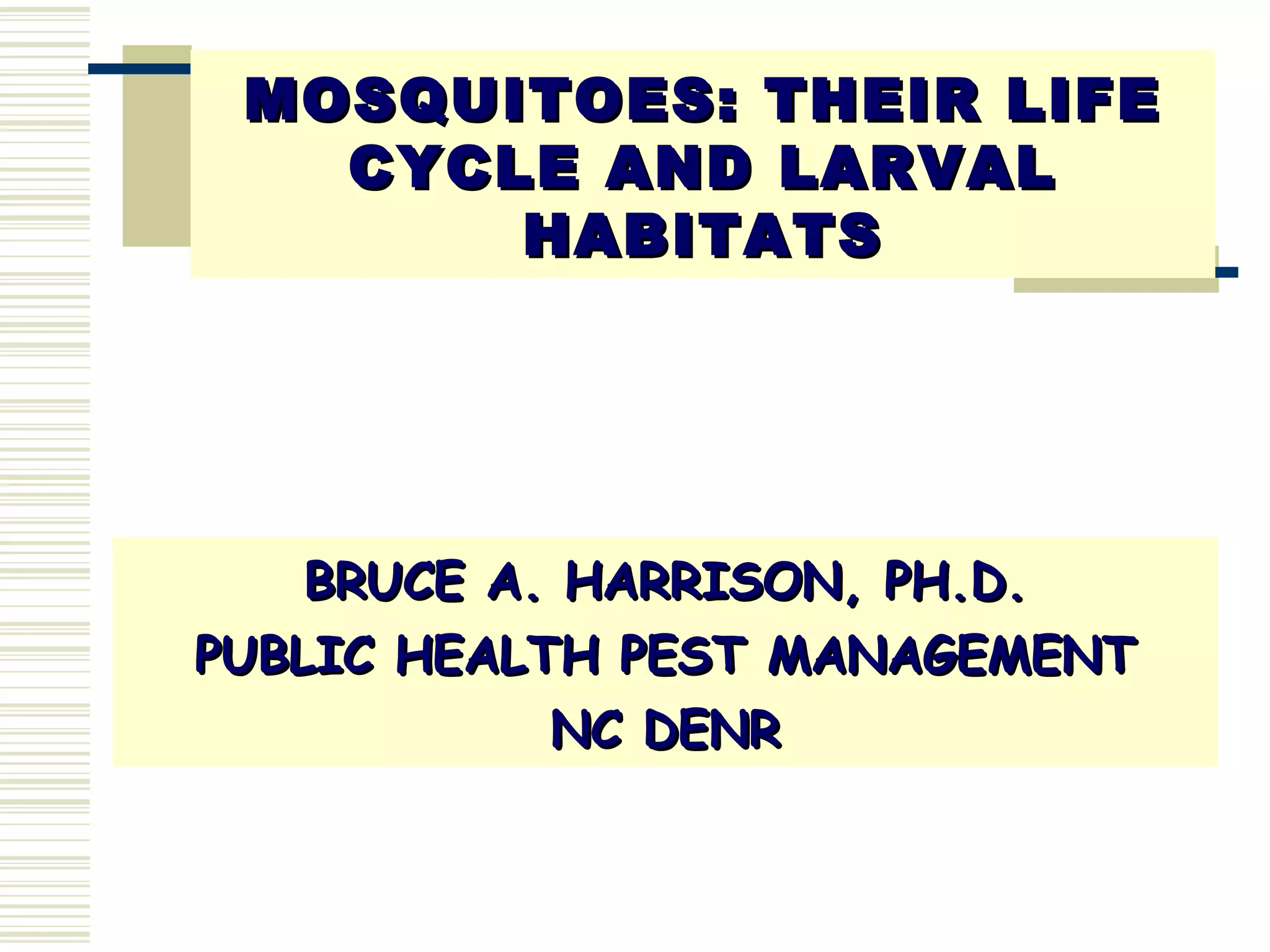 6 Mosquitoes, Their Life Cycle And Larval Habitats | PPT
