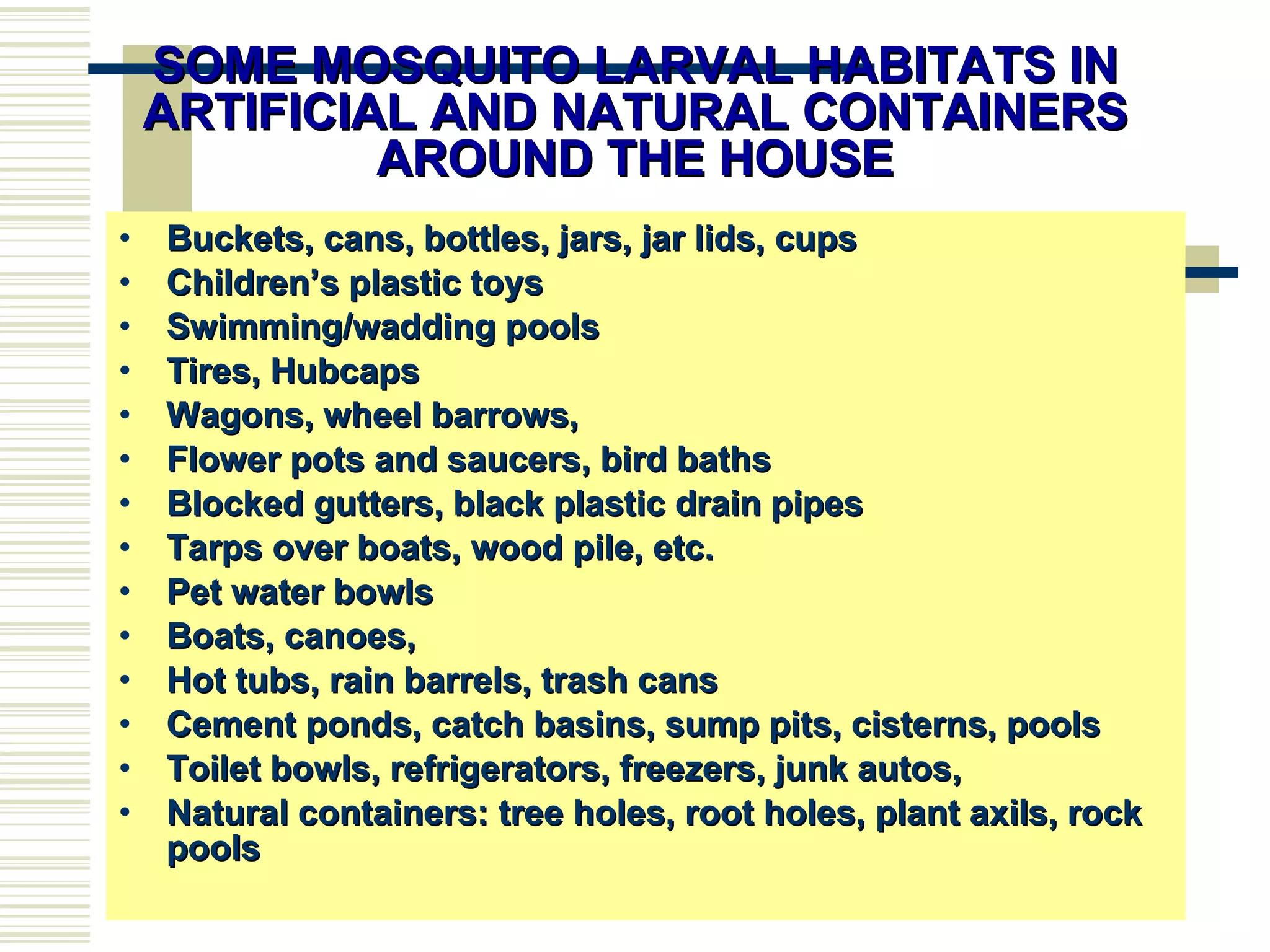 6 Mosquitoes, Their Life Cycle And Larval Habitats | PPT