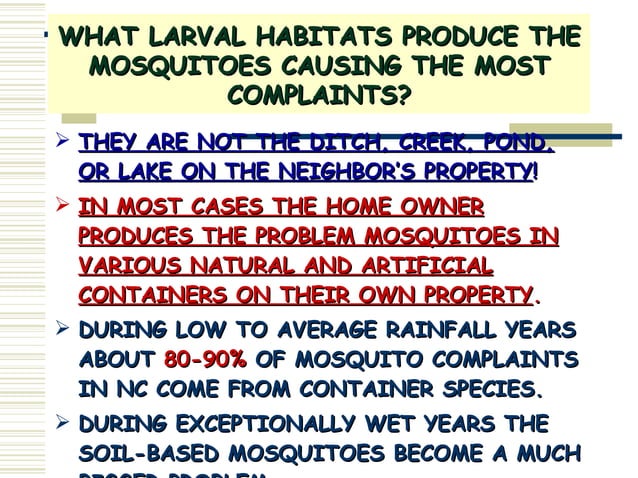 6 Mosquitoes, Their Life Cycle And Larval Habitats | PPT