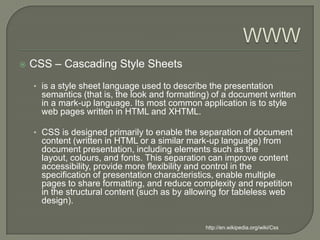 6 multimedia elements - www | PPT