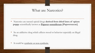 narcotics | PPTX