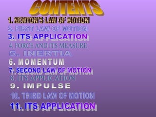 Chapter Newton laws of motion notes class 11 cbse kv teacher | PPT