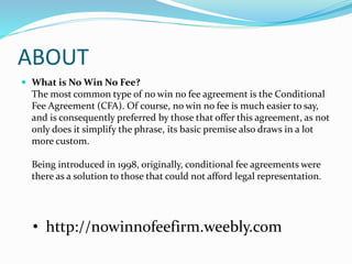 no win no fee | PPTX | Law