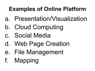 Online Platforms for ICT Content Development - Empowerment Technologies ...