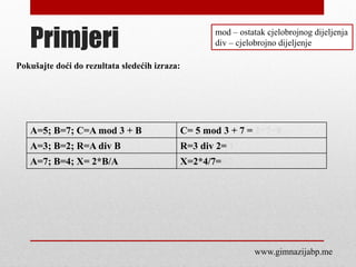 Operatori u programiranju | PDF