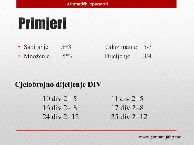 Operatori u programiranju | PDF