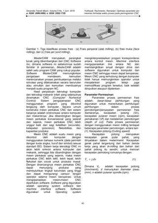 6 optimasi parameter permesinan terhadap waktu proses pada pemrograman ...