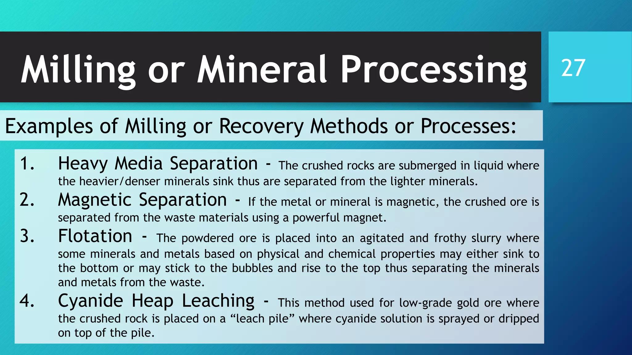 Ore Minerals (How it is found, mined, and processed for human use) | PDF