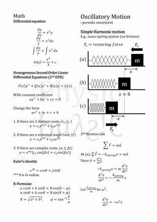 6). oscillatory motion (finished) | PDF