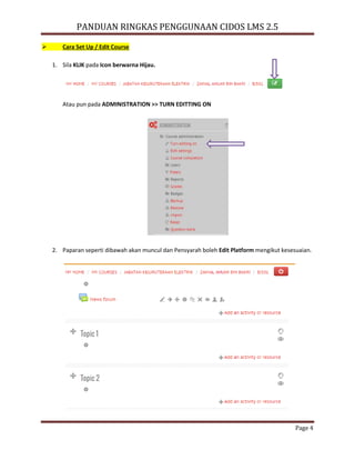 6 panduan ringkas-cidos_lms_2.5 | PDF
