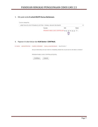 6 panduan ringkas-cidos_lms_2.5 | PDF