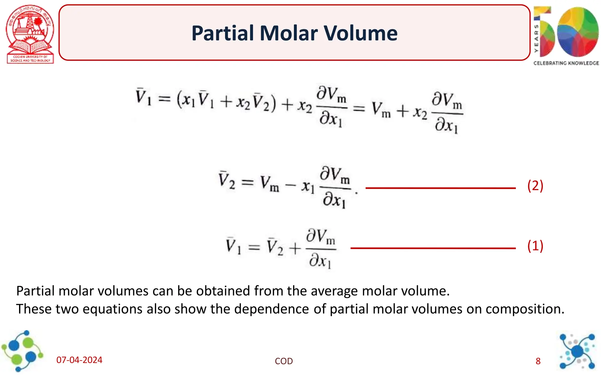 6-Partial Molar Quantities-Gibbs Duhem Equation- Duhem Marghules ...