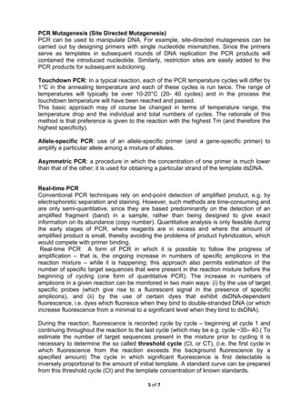 PCR technology | PDF | Chemistry | Science