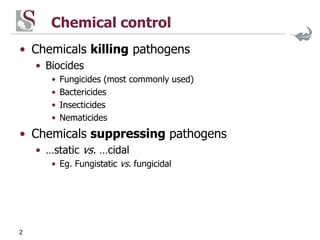 Chemical Control of pathogens ( plant disease management) | PPT