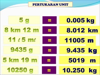 6. pertukaran unit ukuran panjang | PPT