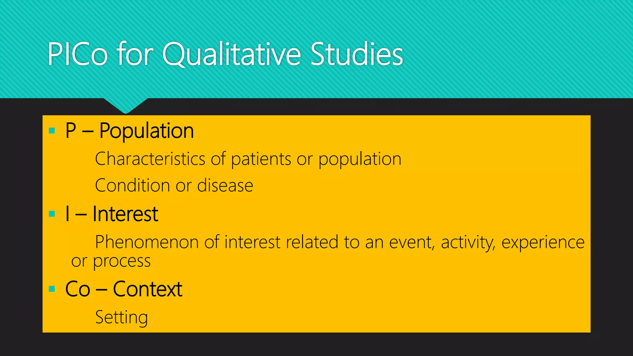 PICO in systematic literature review | PPTX