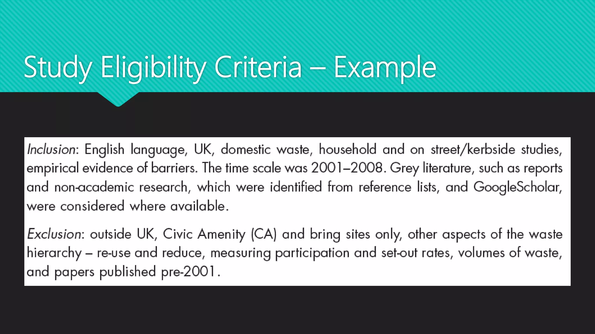 PICO in systematic literature review | PPTX