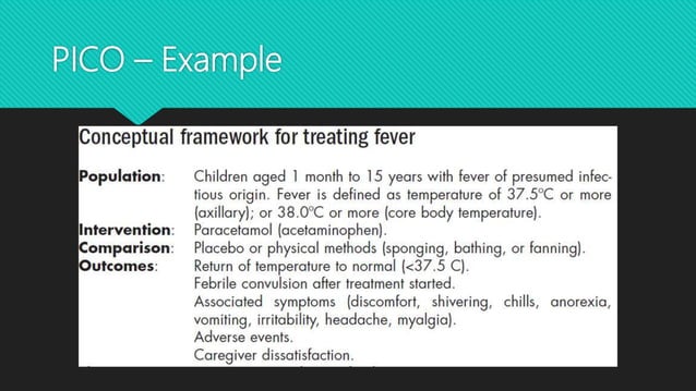 PICO in systematic literature review | PPTX | Medical Health
