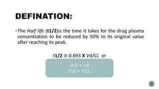 6-Plasma Half Life and factor affecting.pptx | Lung and Respiratory ...