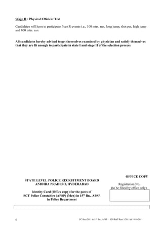 6. police constables rect. 2011 in 15th bn., apsp application form - 7 ...